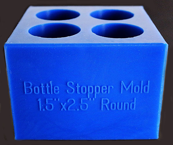 4 Bottle Stoppers Silicone Mold - 1-1/2" Diameter x 2-1/2" Deep each ...