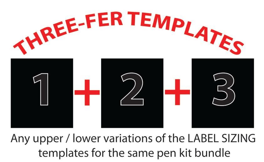 Three-Fer Label Sizing Template Bundles — Wissen Design Inc - PTownSubbie