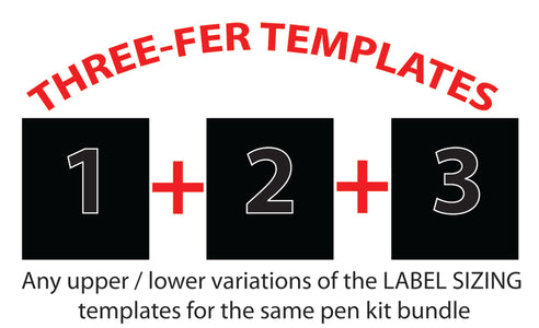 Three-Fer Label Sizing Template Bundles — Wissen Design Inc - PTownSubbie