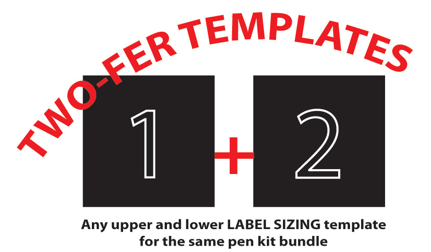 Two-Fer Label Sizing Template Bundles — Wissen Design Inc - PTownSubbie